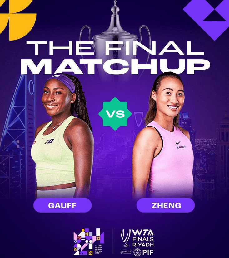 WTA年终总决赛：凌晨0点，CCTV5+现场直播！郑钦文对手有点强_高芙_网坛_中国