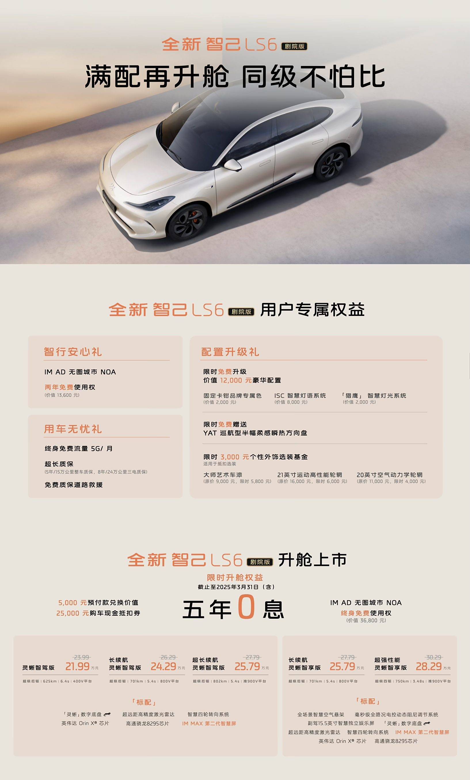 “满配SUV”全新智己LS6剧院版上市，权益价21.99万~28.29万元_搜狐汽车_搜狐网