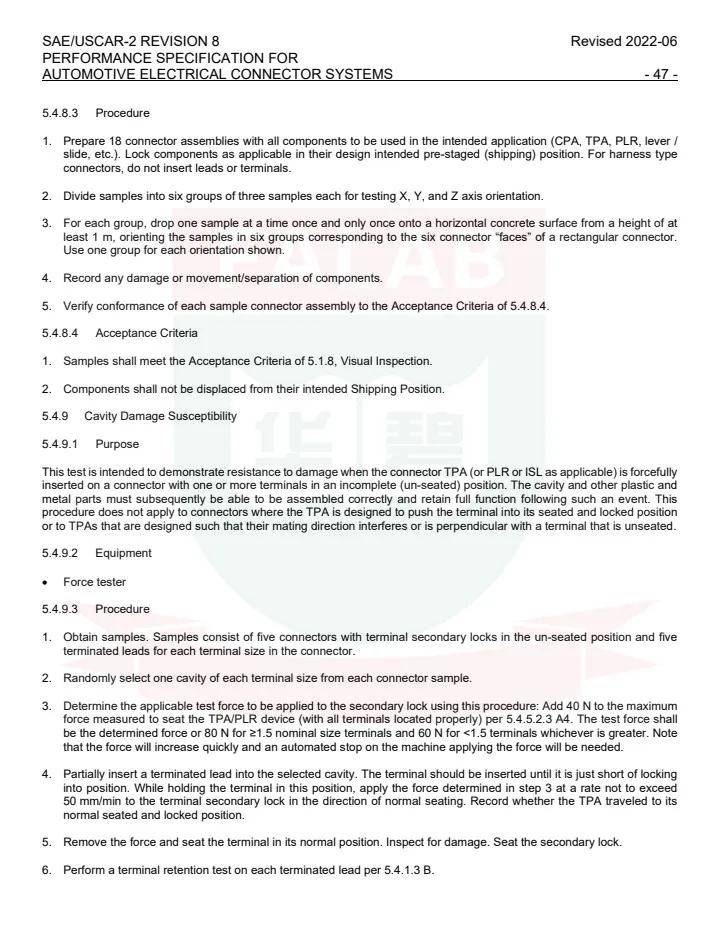 汽车连接器最常使用的测试标准SAE/USCAR-2 REBISION 8_搜狐汽车_搜狐网