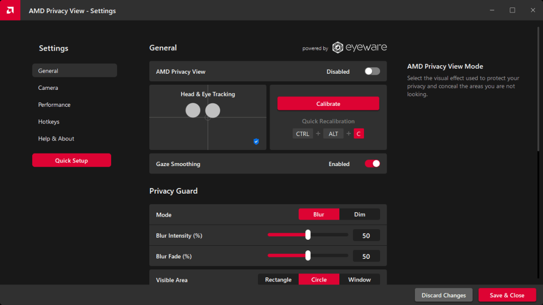 动眼神功！差旅出行防窥，AMD Privacy View 了解一下！_功能_调整_区域