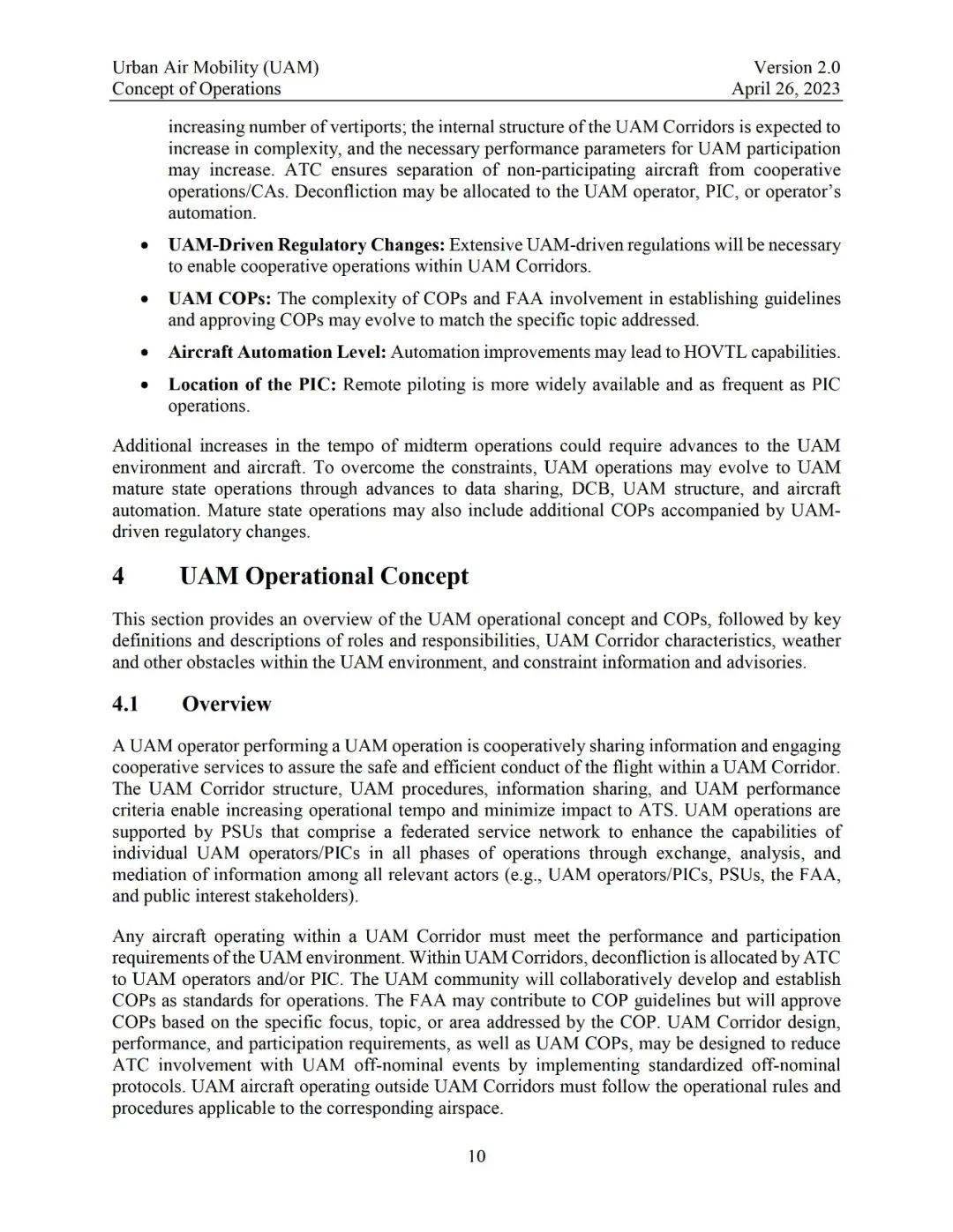 美国联邦航空管理局：城市空中交通 (UAM) 运营概念V2.0（英）_操作_环境_支持