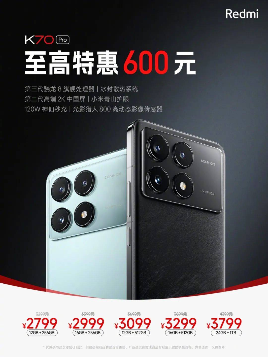 【行情】红米K70Pro宣布最高直降600元 放现在你会考虑吗_Redmi_mm_官方消息