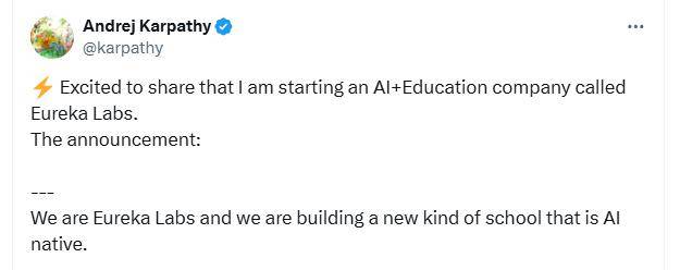 当AI与教师共生：OpenAI初始成员创办AI教育平台Eureka Labs_人工智能_内容_课程