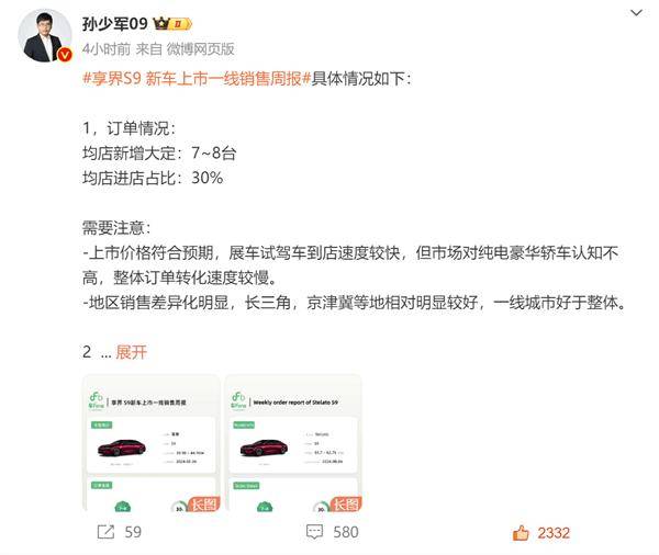享界S9火了！八成客户选顶配，比BBA还香？_搜狐汽车_搜狐网