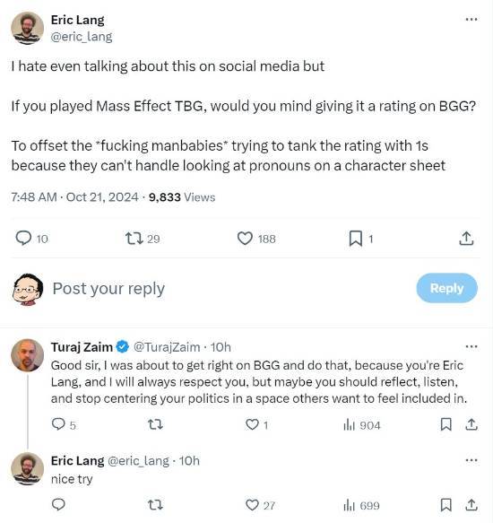 ZZZQ《质量效应》桌游设计师破防：刷差评的都是男宝_玩家_该游戏_恶意