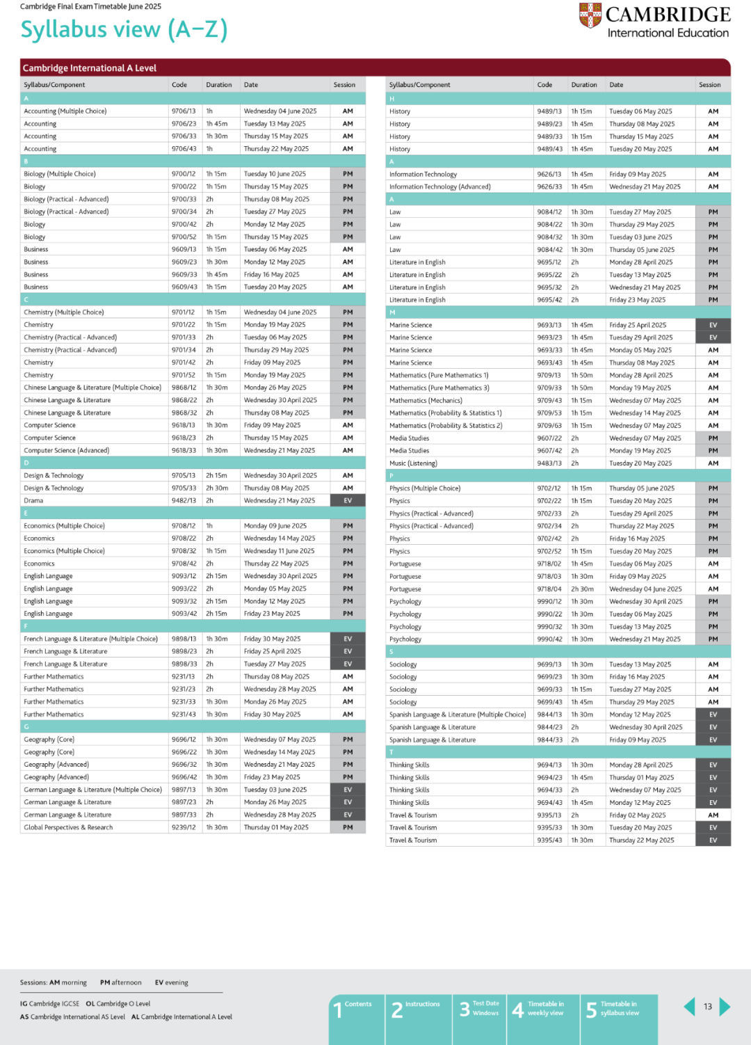 2025年夏季IG&Alevel大考时间表全部出来了！_考试_时间段_英语