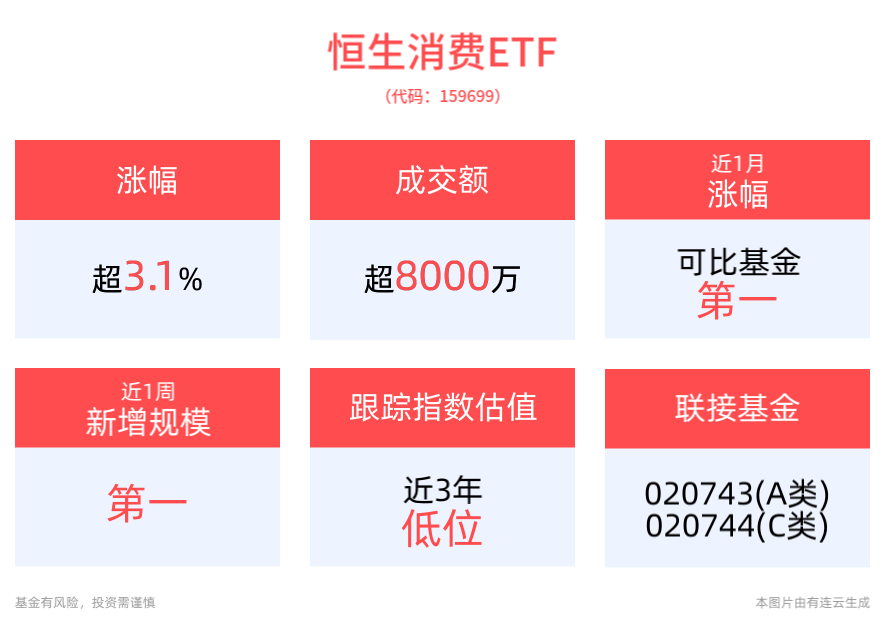 全方位扩大国内需求！恒生消费ETF(159699)半日收涨3.17%，涨幅居全市场ETF首位！_政策_指数_投资效益