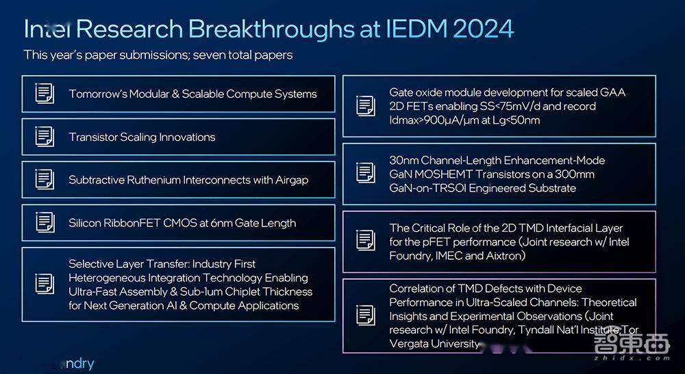 英特尔IEDM 2024大晒技术突破：超快速芯片间封装、业界首创晶体管、减成法钌互连_性能_栅极_导体