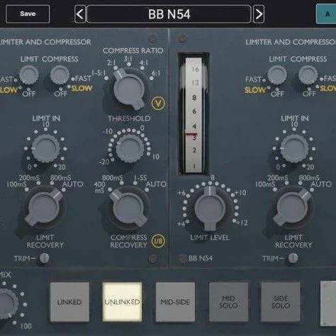 KIT Plugins 发布仿真 Neve 2254 的 BB N54 压缩器插件_Mid-Side_双通道_功能