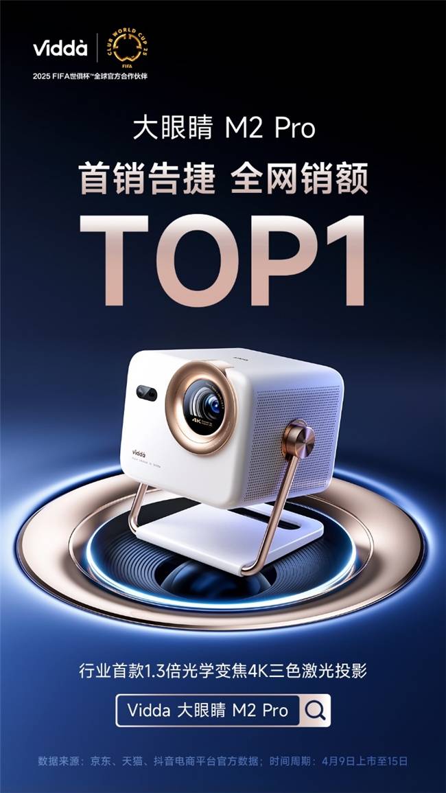 三色激光引领者深入人心 Vidda M2 Pro首销即成销冠！_投影_行业_亮度
